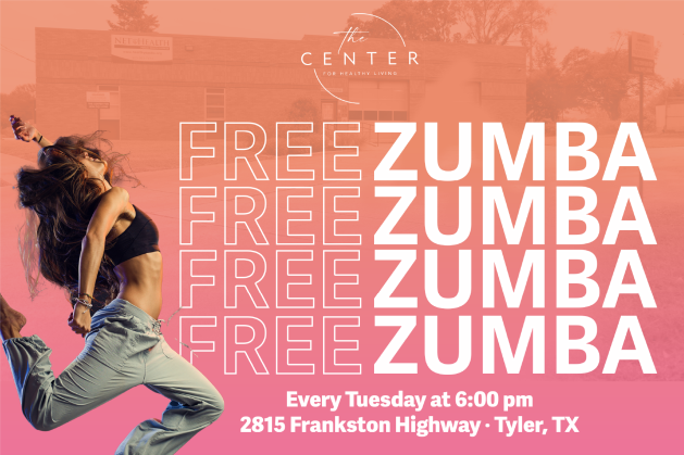 Free Zumba Classes Every Tuesday at 6PM at The Center for Healthy Living